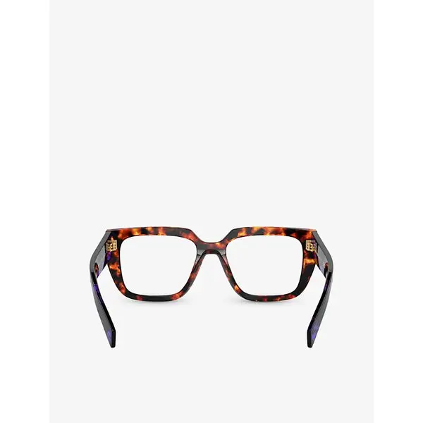 Prada Tortoiseshell Acetate Square Frame Eyeglasses