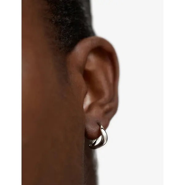Monica Vinader Sterling Swirl Huggie Earrings
