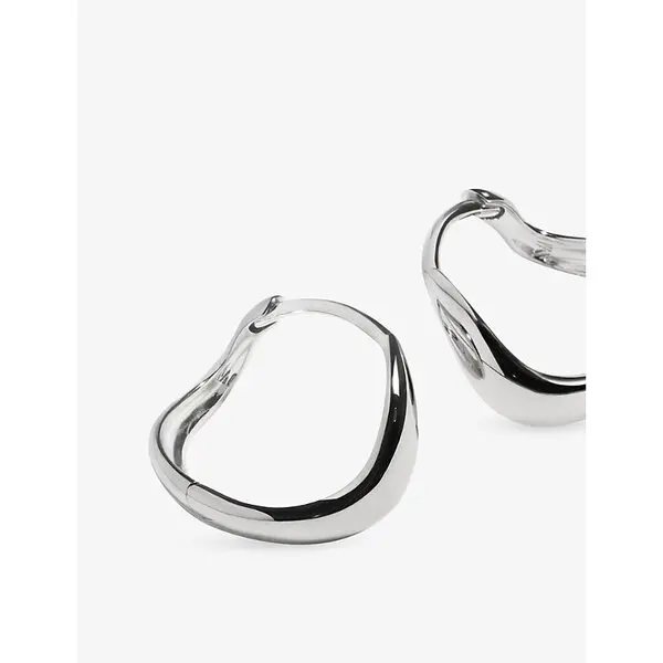 Monica Vinader Sterling Swirl Huggie Earrings