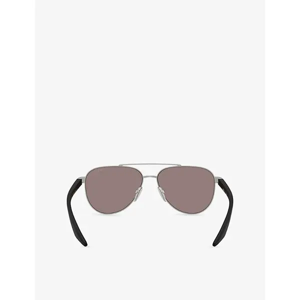Prada Pilot-frame Metal Sunglasses - Grey