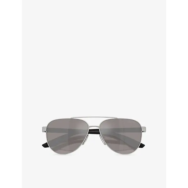 Prada Pilot-frame Metal Sunglasses - Grey