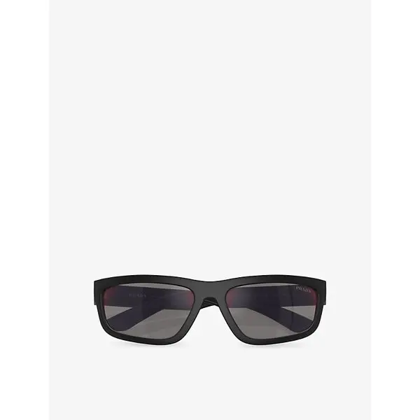 Prada Rectangular Frame Acetate Sunglasses