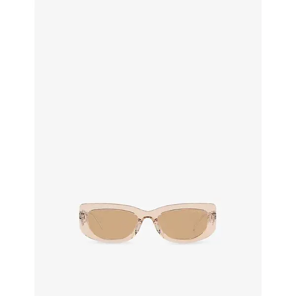 Prada Rectangular Frame Acetate Sunglasses - Brown
