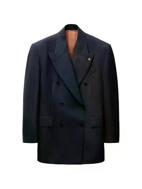 Versace Pinstripe Wool Blazer