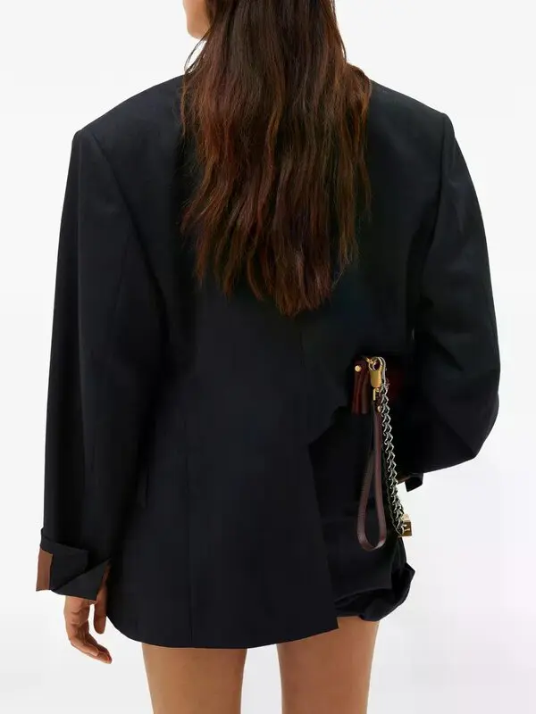 Versace Pinstripe Wool Blazer