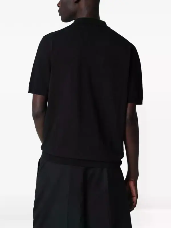 ROBERTO COLLINA Short-sleeve Polo Shirt - Black
