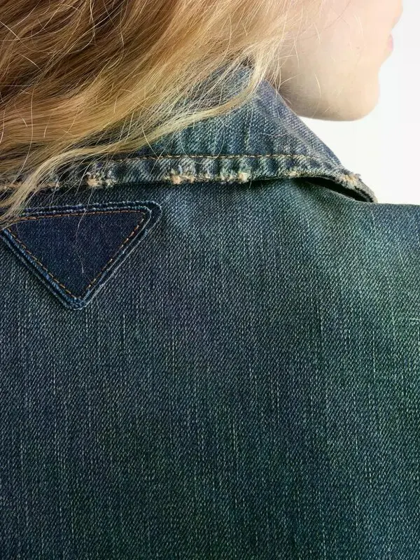 Prada Washed Denim Blouson Jacket