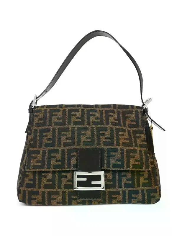 Fendi 2000 Zucca Logo-pattern Shoulder Bag - Black