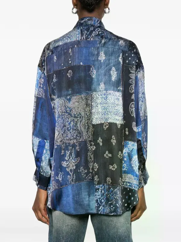 R13 Patchwork Bandana-print Cotton Shirt