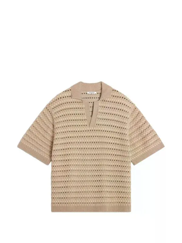 Maison Kitsuné Open-knit Polo Shirt
