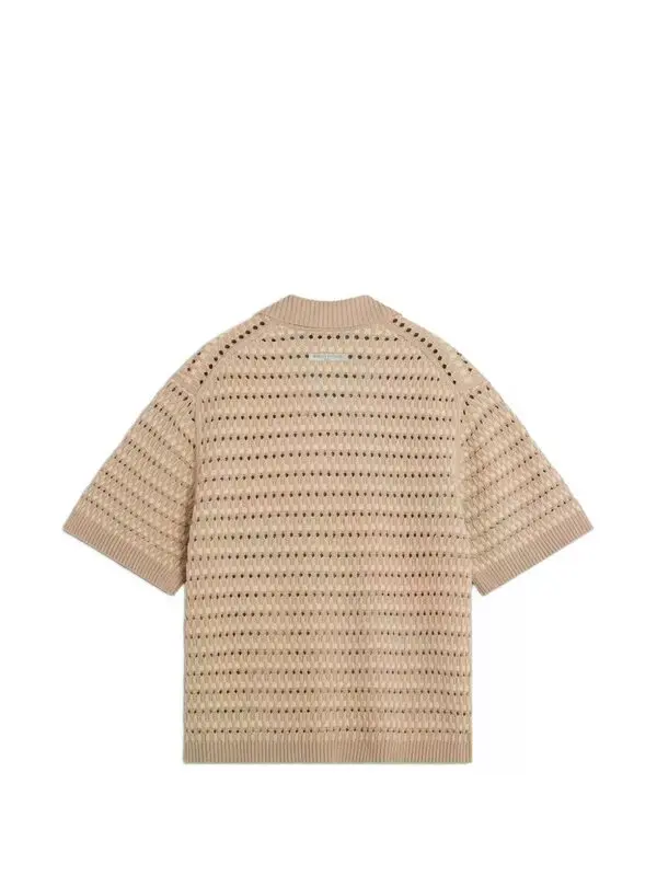 Maison Kitsuné Open-knit Polo Shirt