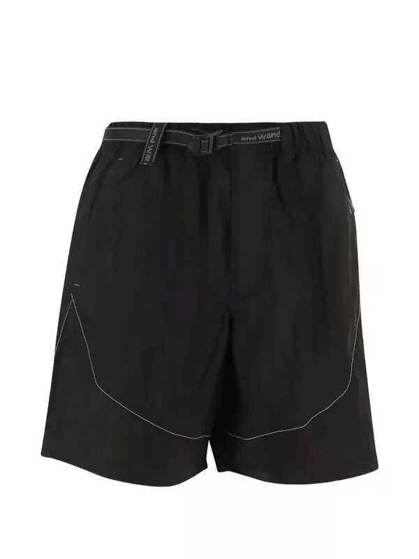 AND WANDER Belted Shorts - Black