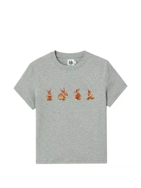 B+AB Rabbit Graphic T-shirt - Grey