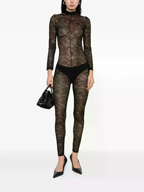 Alchemy Fashions Lace Zip Jumpsuit - Black