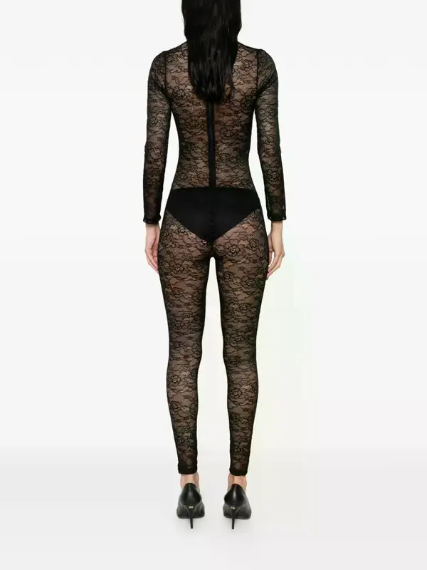 Alchemy Fashions Lace Zip Jumpsuit - Black
