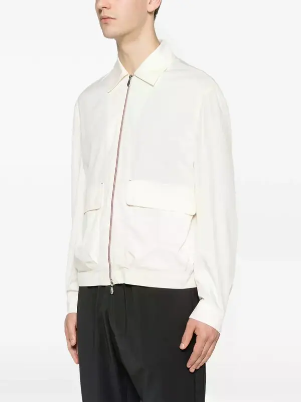 Brunello Cucinelli Cream White Zip Jacket - Neutrals