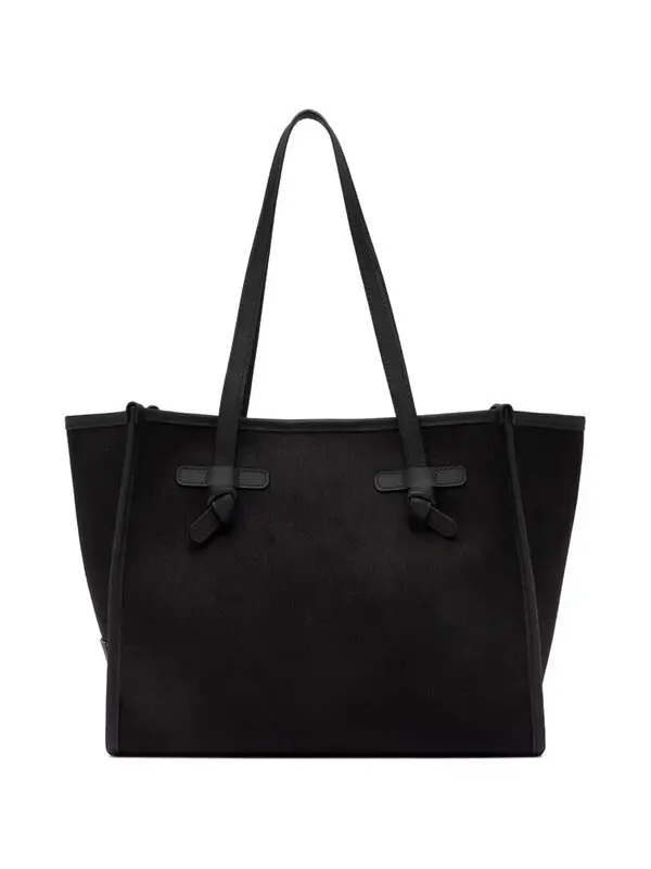 GIANNI CHIARINI Marcella Leather Trim Shopper Tote - Black