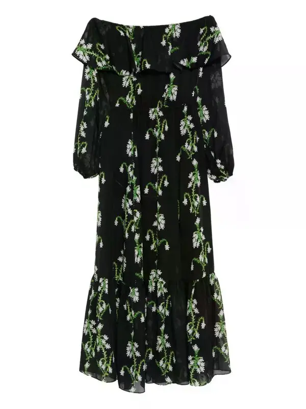 Cynthia Rowley Off-the-shoulder Floral Maxi Dress