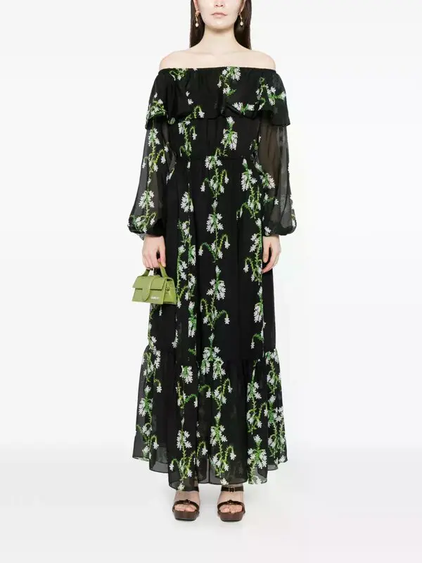 Cynthia Rowley Off-the-shoulder Floral Maxi Dress