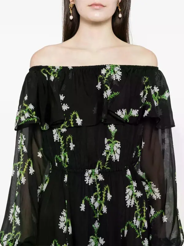 Cynthia Rowley Off-the-shoulder Floral Maxi Dress
