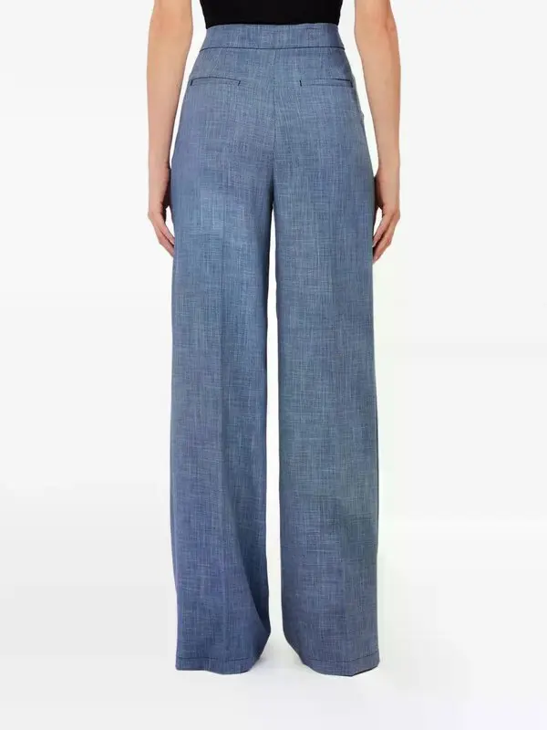 Liu Jo Mélange Fabric Palazzo Trousers - Blue