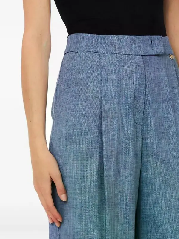 Liu Jo Mélange Fabric Palazzo Trousers - Blue