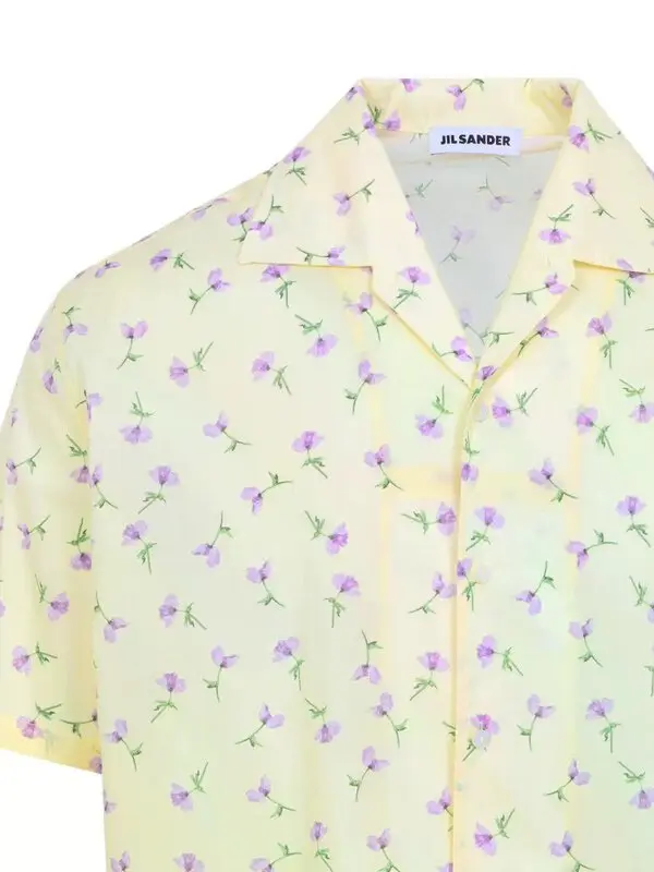 JIL SANDER Floral-print Short-sleeve Shirt