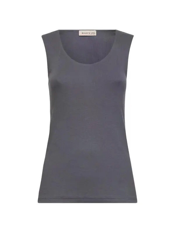 BLANCA VITA Sleeveless Ribbed Top