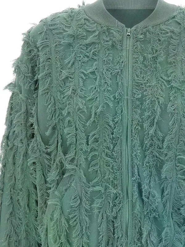 KANGRA Frayed Zip Jacket