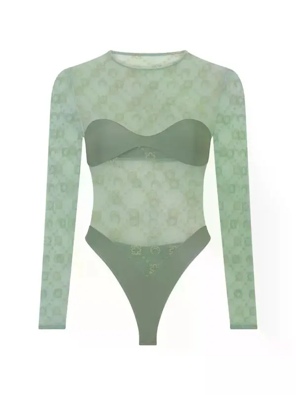 MARINE SERRE Moonogram Long-sleeve Bodysuit
