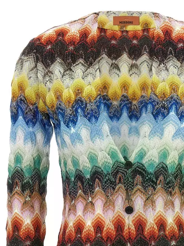 Missoni Lamé Lace Cardigan - Blue
