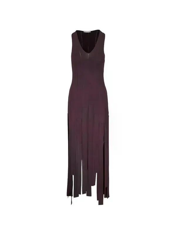 Zimmermann Luna Fringe Midi Dress - Brown
