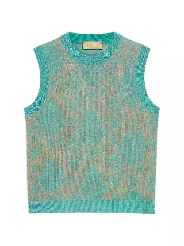 Momoni Jacquard Crewneck Top