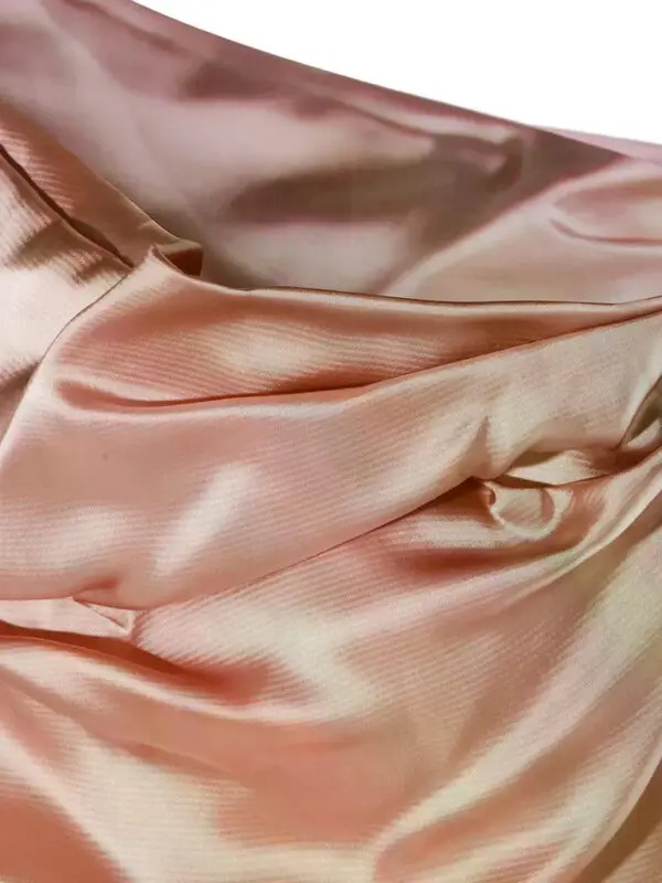 Blumarine Butterfly Appliqué Draped Gown Dress