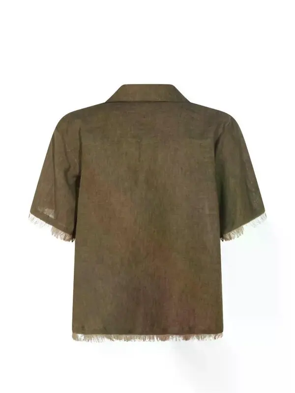 Antonelli Firenze Fringed T-shirt - Green