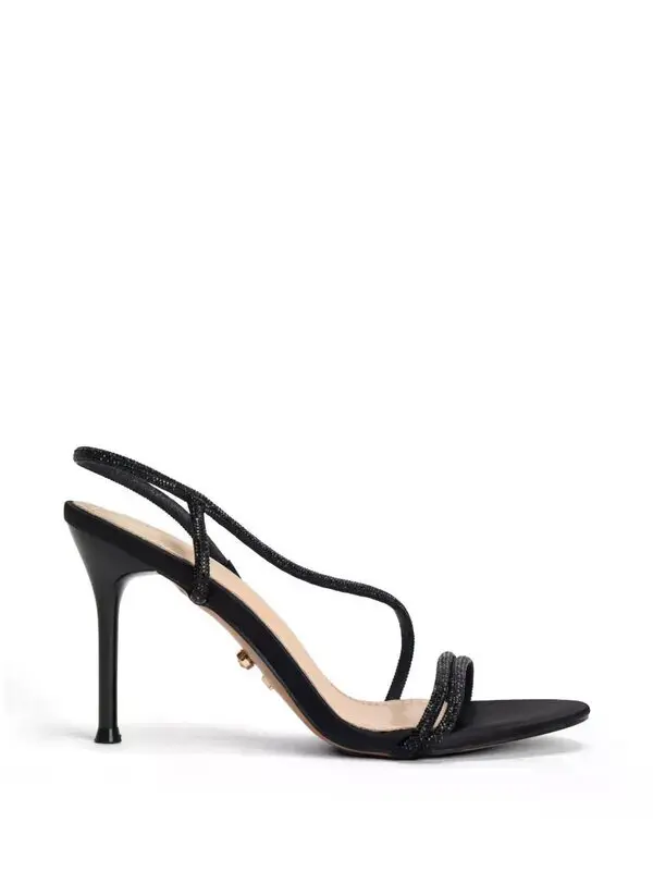 TWENTY FOURHAITCH Embellished Stiletto Heel Sandals - Black