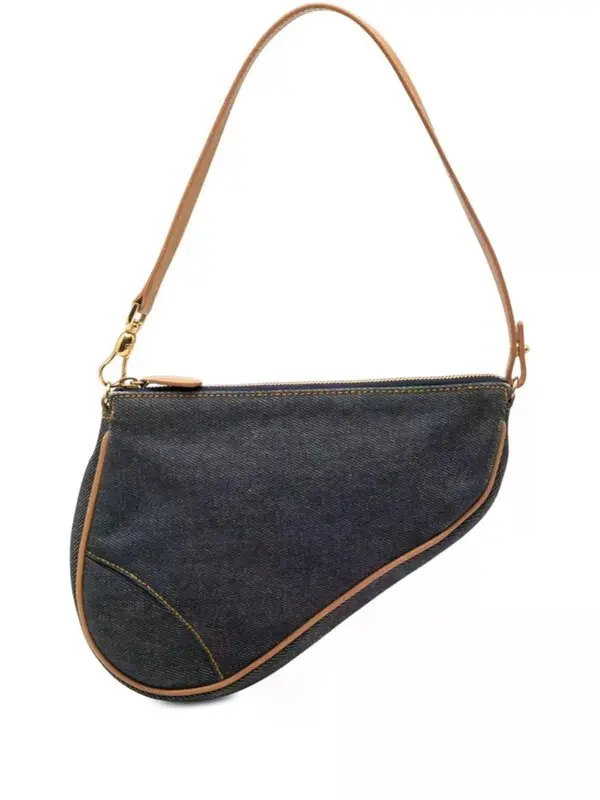 Dior 2001 Mini Denim Saddle Pochette - Blue