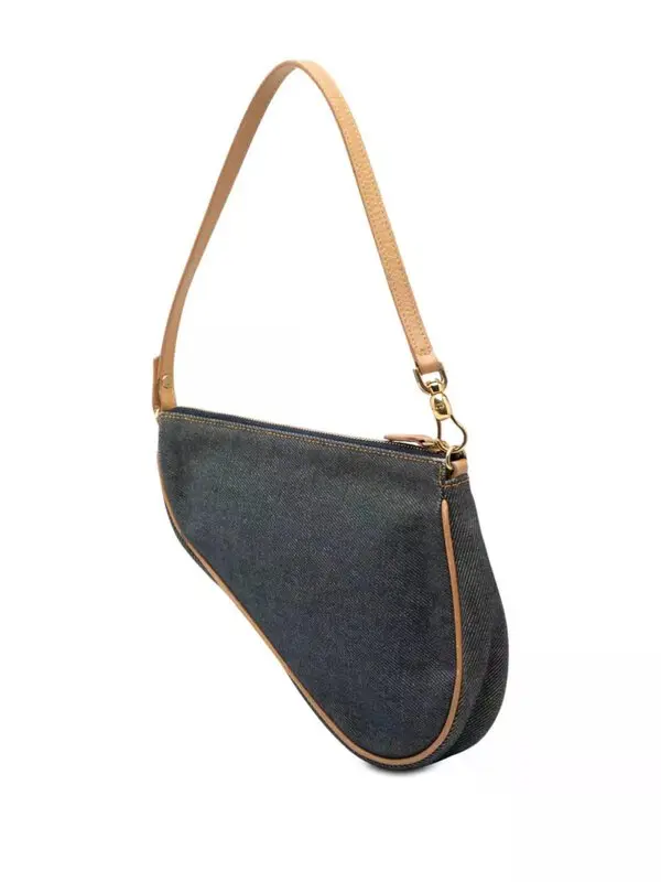 Dior 2001 Mini Denim Saddle Pochette - Blue