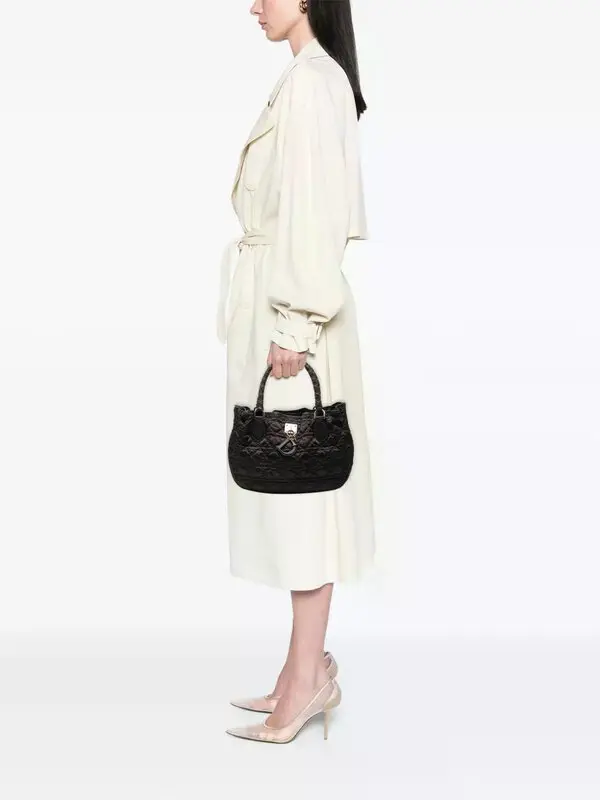 Dior 2008 Nylon Cannage Handbag - Brown