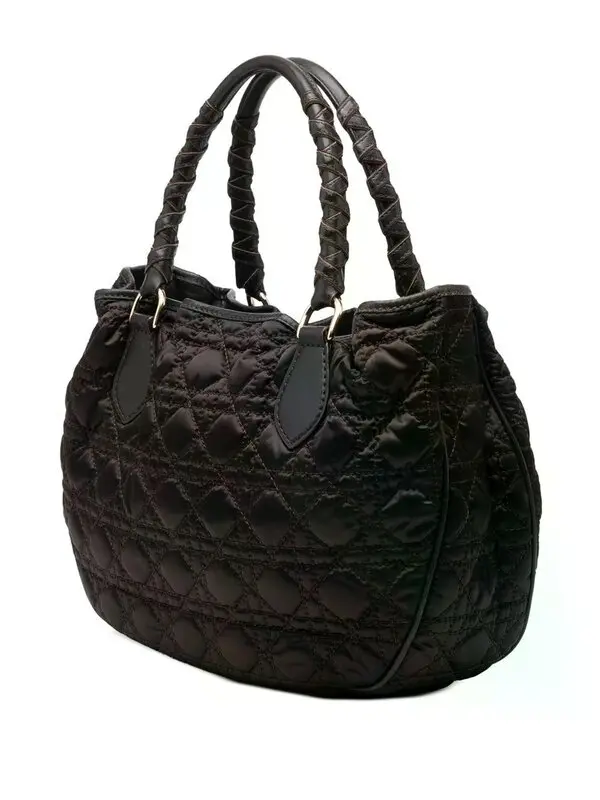Dior 2008 Nylon Cannage Handbag - Brown