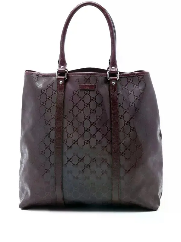 Gucci Gg Imprimé Joy Vertical Tote Bag - Red
