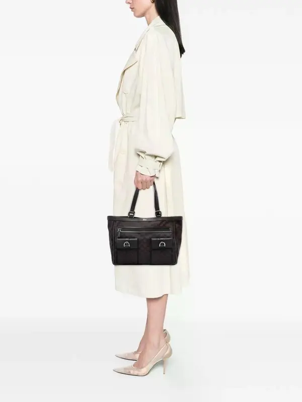 Gucci Gg Nylon Abbey D-ring Pocket Tote Bag