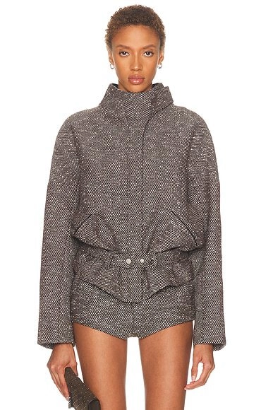 ENTIRE STUDIOS Contrast Aviator Jacket - Brindle