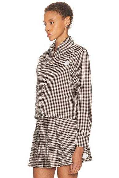 Moncler Gingham Check Shirt Jacket - Light Beige