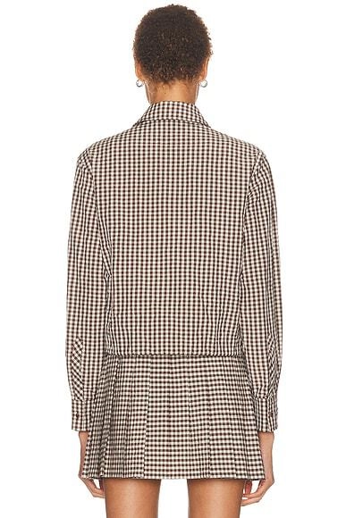 Moncler Gingham Check Shirt Jacket - Light Beige