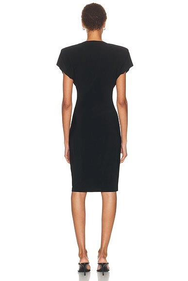 Norma Kamali Cap Sleeve Shoulder Pad Dress
