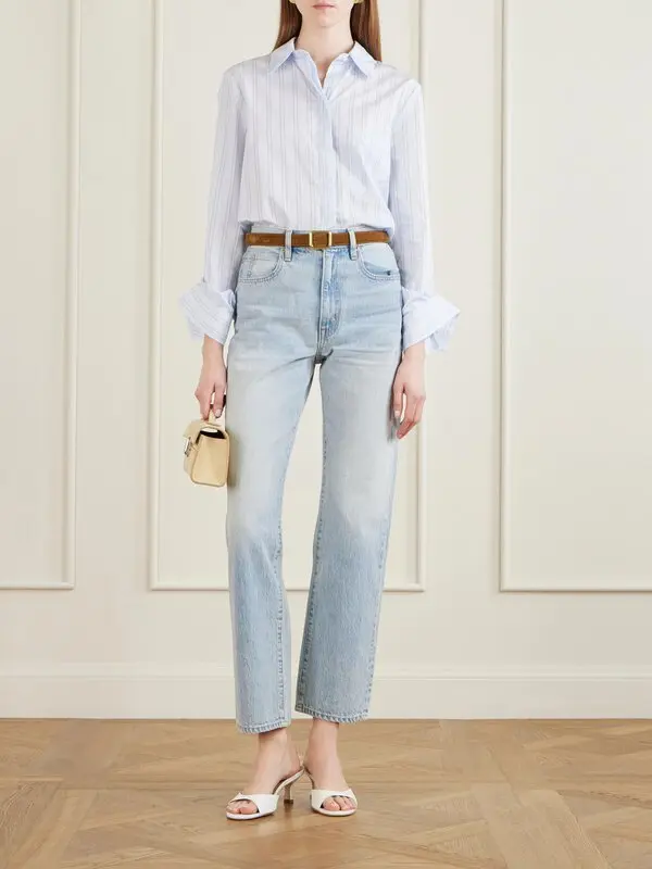 TWP Boyfriend Striped Cotton Shirt