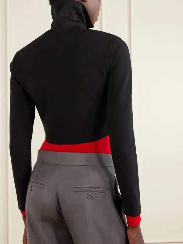 JIL SANDER Cropped Ribbed Collar Jacket