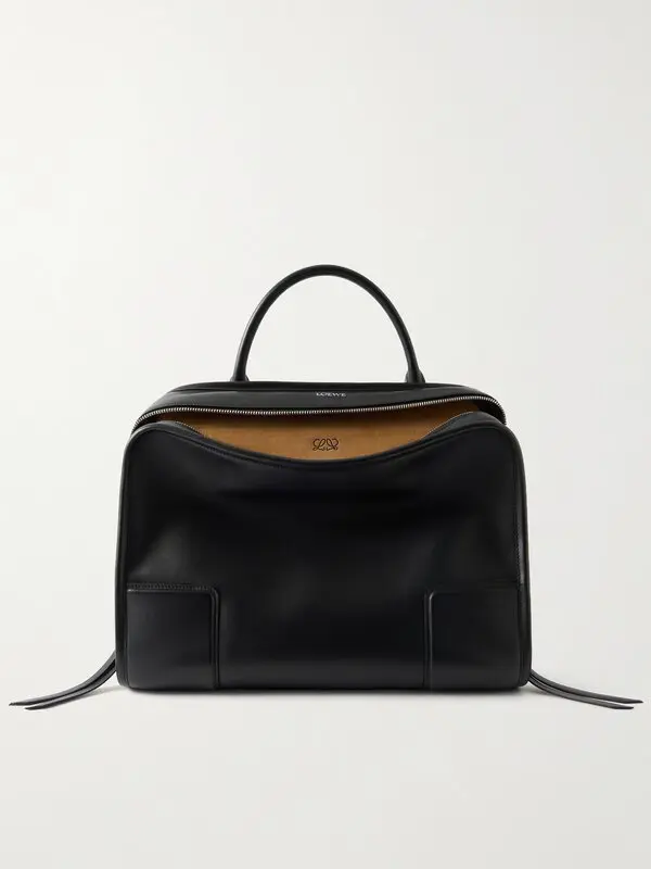Loewe Amazona 180 Large Leather Shoulder Bag - Black