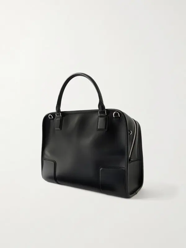 Loewe Amazona 180 Large Leather Shoulder Bag - Black
